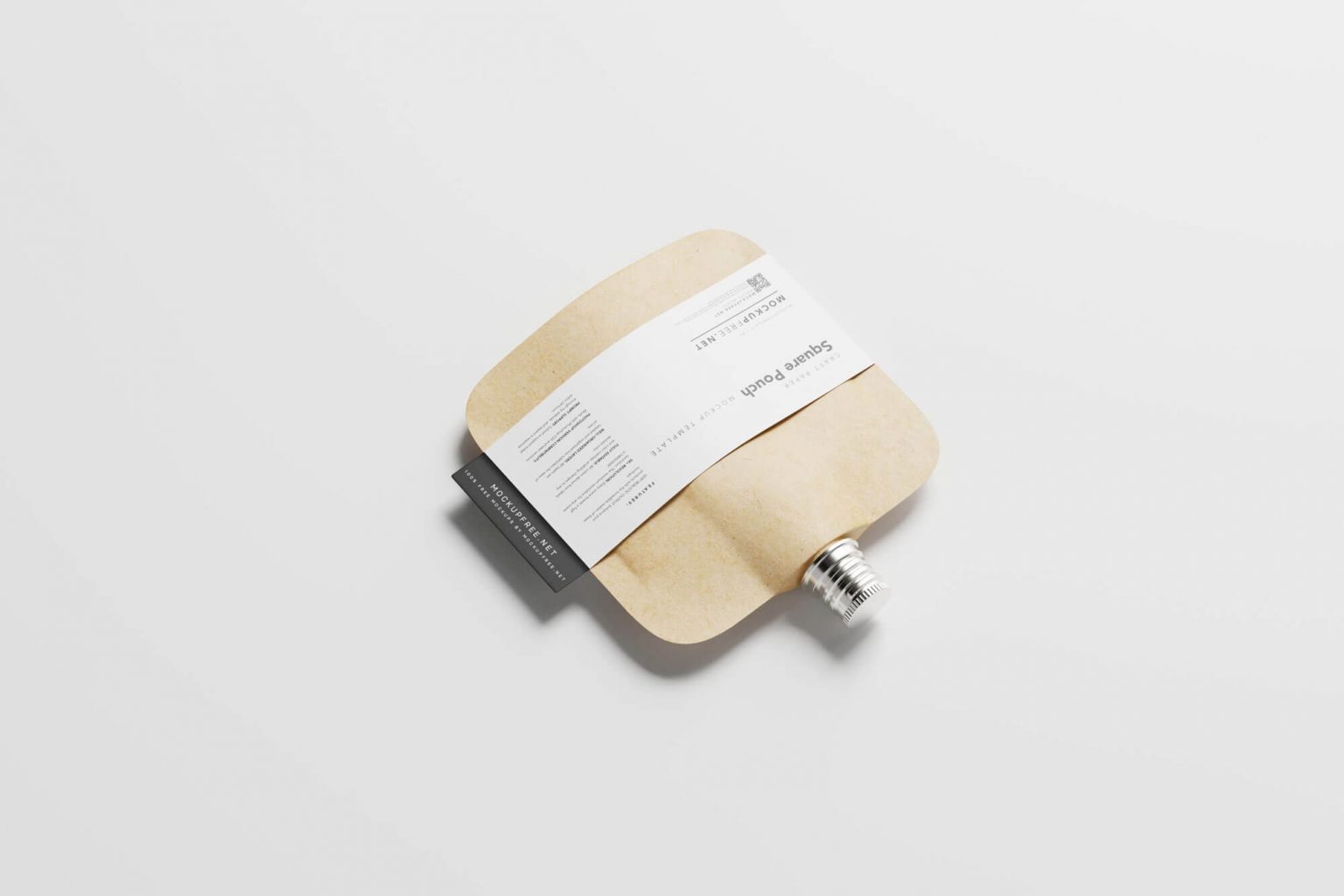 10 Free Square Craft Paper Pouch Mockups set - PacageMockup