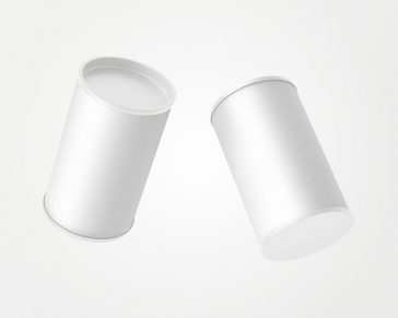 Free Floating Paper Tube Can Packaging Mockup - Free Package Mockup
