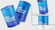 Multisize Soda Tin Can Mockups Set - Free Package Mockups