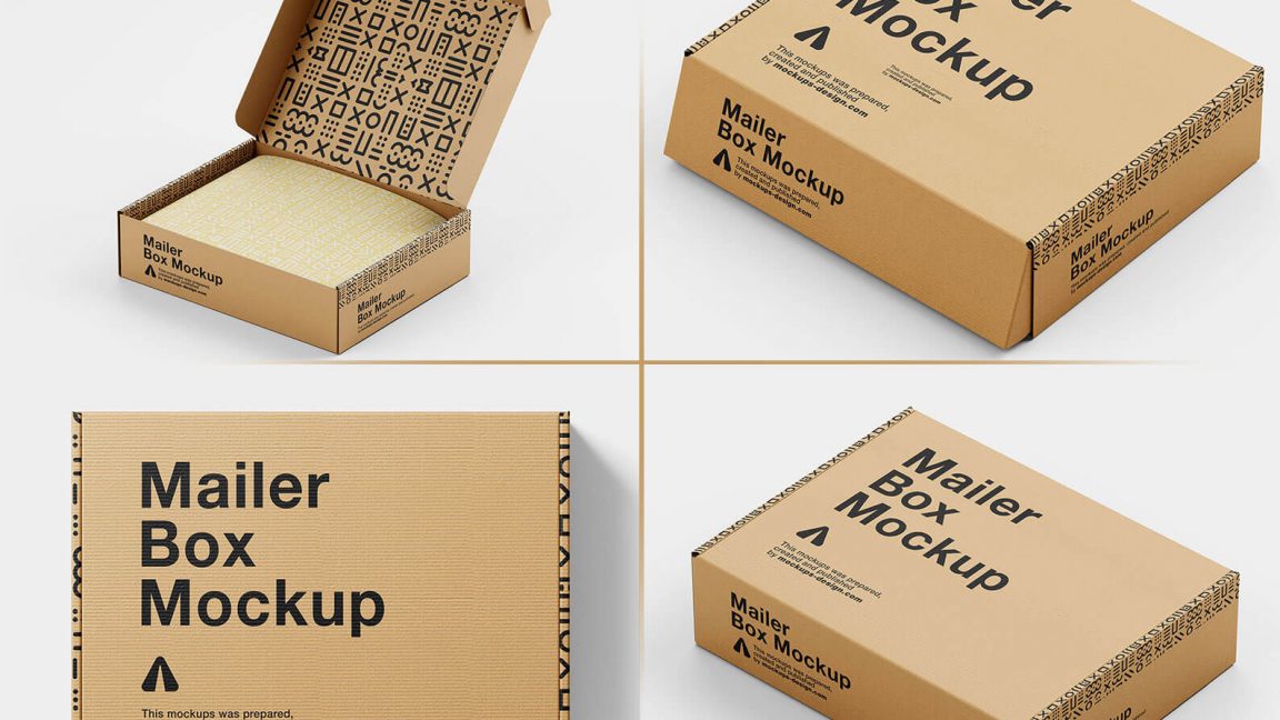 Free Box Mockup for Packaging - Package Mockups