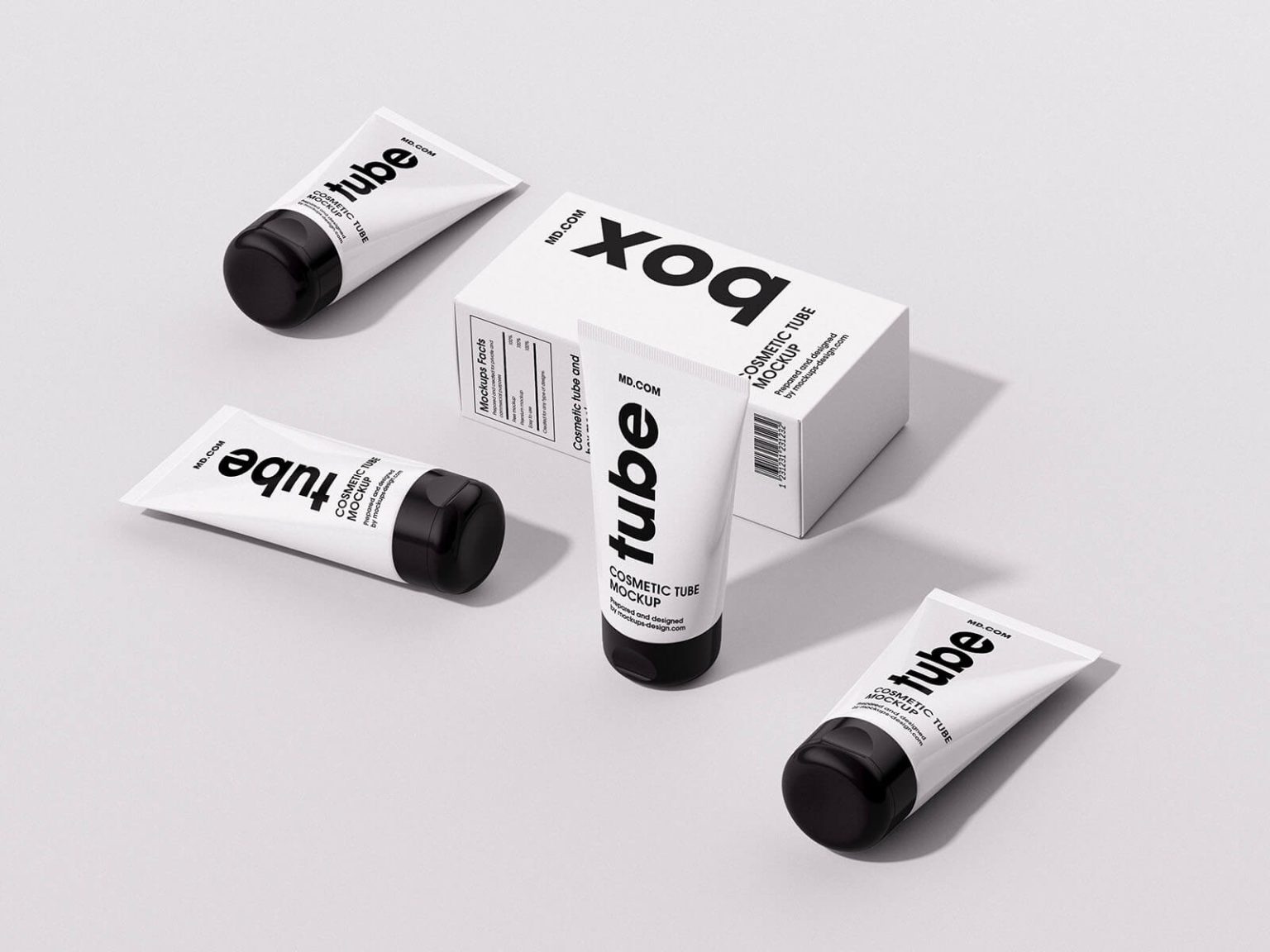 6 Free Cosmetic Gel / Shaving Cream Mockup Files - PacageMockup