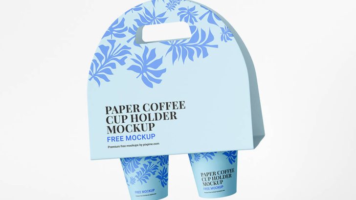 Free Coffee Cup Holder Mockup - Free Package Mockups