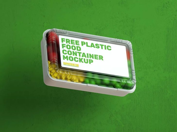 Free Plastic Food Container Mockup - Free Package Mockup