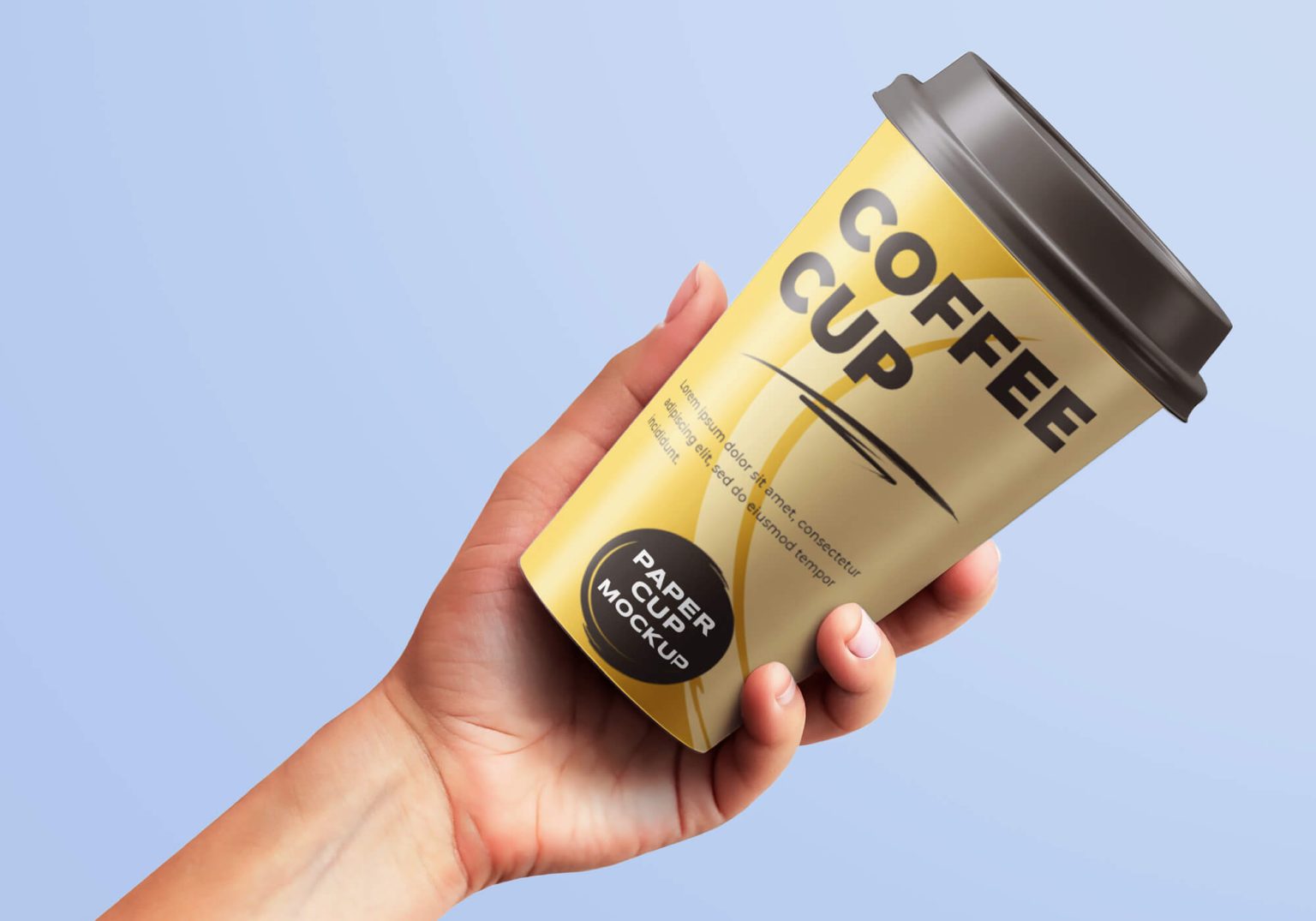 Free Realistic Paper Cup Mockup for Logo Branding - Package Mockup