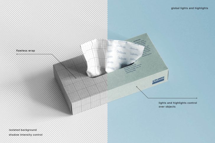 Free Tissue Paper Box Mockup - Free Packaging Mockup