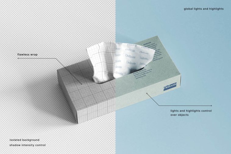 Free Tissue Paper Box Mockup - Free Packaging Mockup