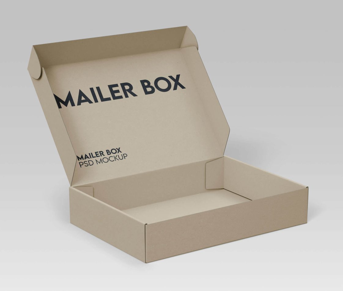 Free Mailer Box Mockup PSD - Free Package Mockup