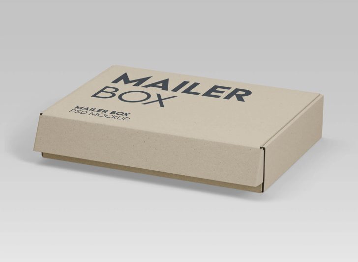 Free Mailer Box Mockup PSD - Free Package Mockup
