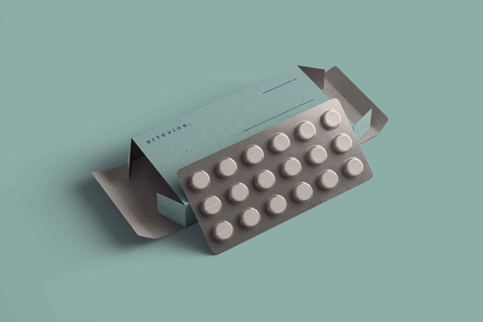 Free Medicine Box Packaging Mockup PSD - Free PacageMockup
