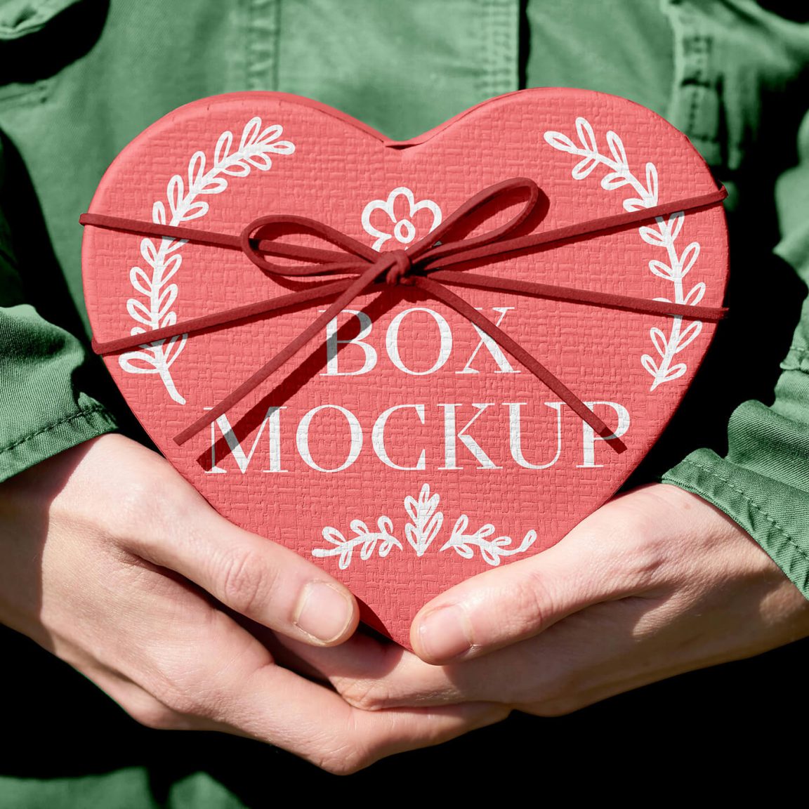 Free Free Valentines Heart Shaped Box Mockup - Free Package Mockup