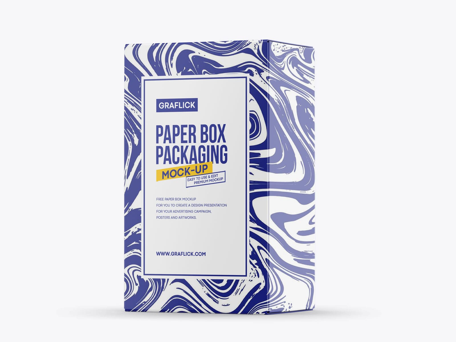 Free Vertical Paper Product Box Mockup PSD - Free Package Mockup