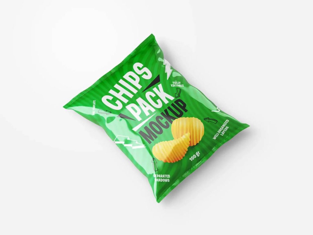 Free Packet Mockup PSD — Sachet, Pouch & Flat Pack - PacageMockup